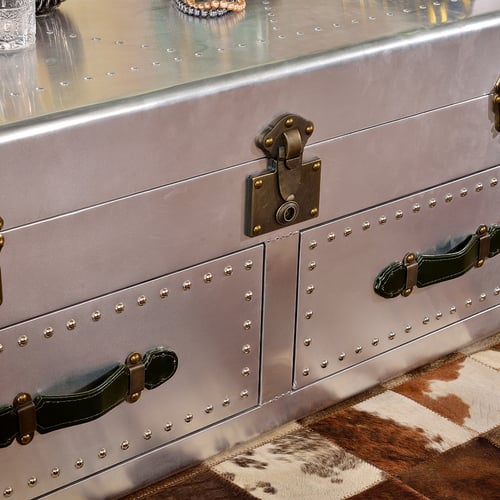 Aviator Coffee Table with Drawers & Storage Flip Top Accent Table | Homary