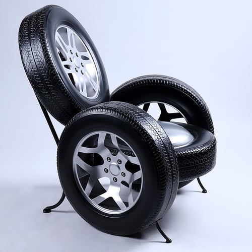 Industrial Accent Chair 3-Tire Chair Metal Chair | Homary