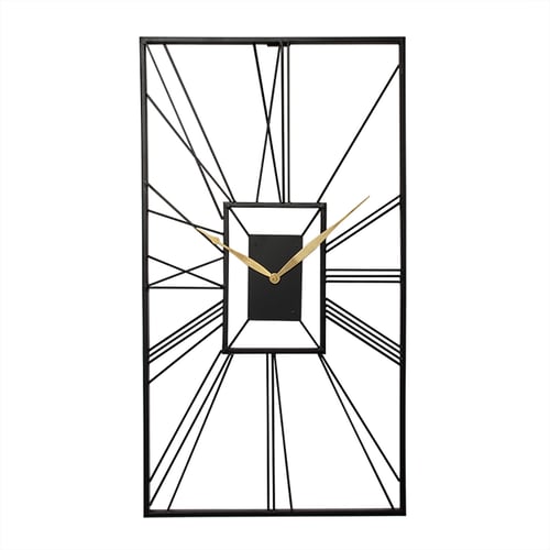 Simple Nordic Style Abstract Patterns Rectangular Frame Black Metal ...