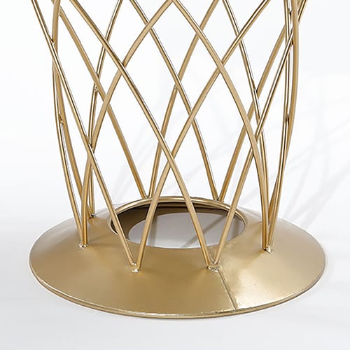 Modern Black Round Coffee Table with Marble Top & Metal Base | Homary