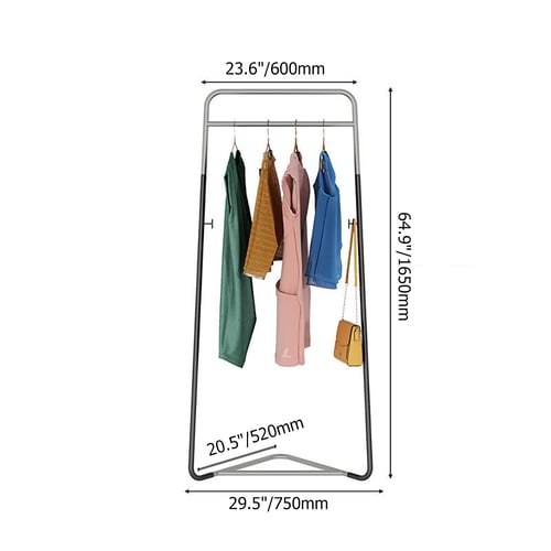 Silver & Black Modern Triangles Standing Corner Coat Rack | Homary