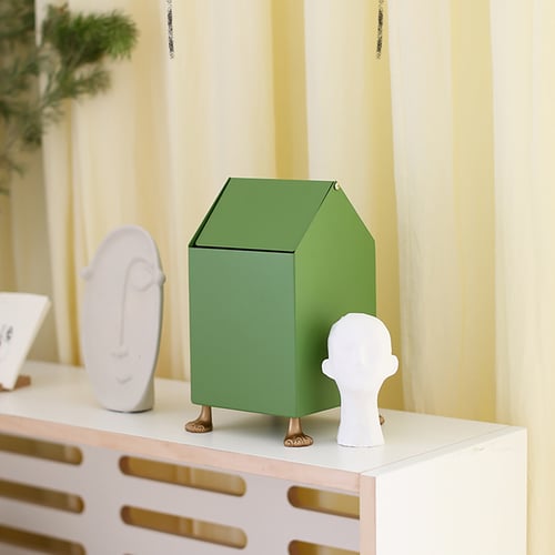 Modern House-Shaped Desk Rubbish Bin Mini Waste Bin | Homary UK