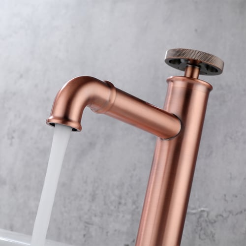 Ruth Industrial Pipe - Grifo monomando para lavabo, latón macizo ...