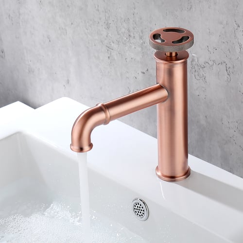 Ruth Industrial Pipe - Grifo monomando para lavabo, latón macizo ...