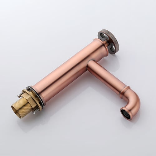 Ruth Industrial Pipe - Grifo monomando para lavabo, latón macizo ...