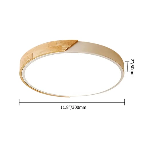 Modern LED Drum Small Flush Mount Ceiling Light Dimmable | Homary UK