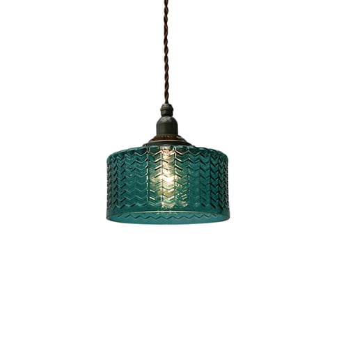 Modern Stylish Blue Glass Pendant Light Mini Coloured Glass 1-Light ...