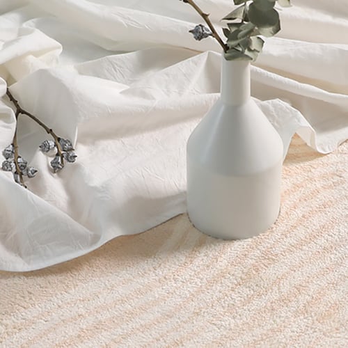 6' x 9' Multipurpose Rectangular Contemporary Beige Area Rug | Homary