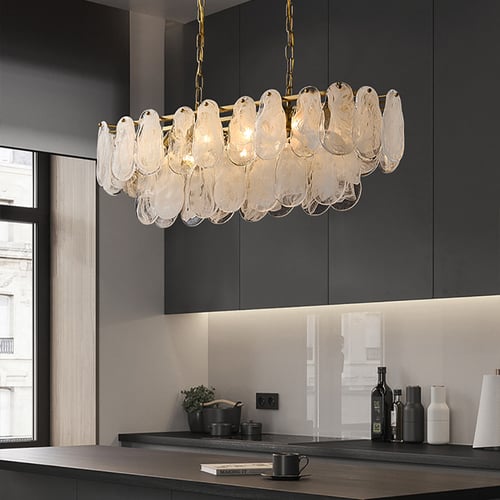 Cloude Modern Multi-Tier Cloud Glass Pendant Light Kitchen Island Light ...