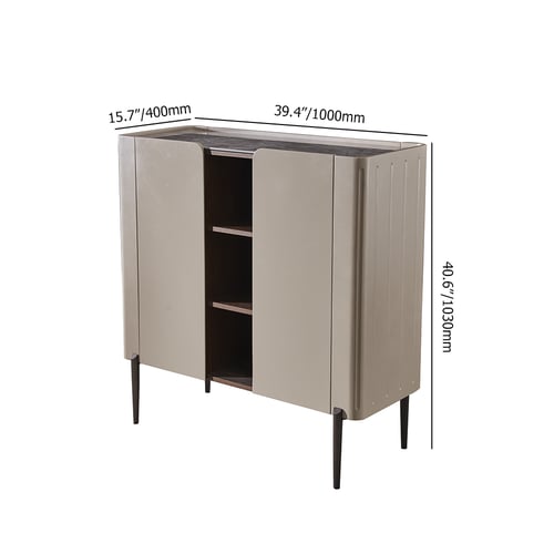 Armoire de Rangement Classique Kaki Buffet avec 2 Portes | Homary FR