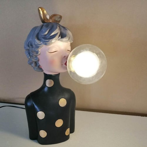 Creative Clear Table Lamp in Resin and Glass with Barbie Model | Homary