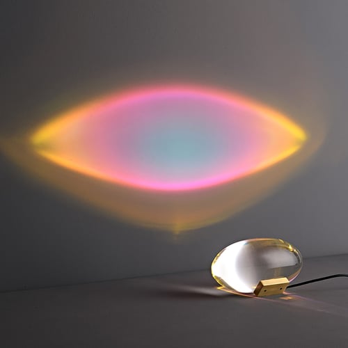 Modern Oval Colorful Crystal LED Table Lamps in Brass for Bedroom and ...