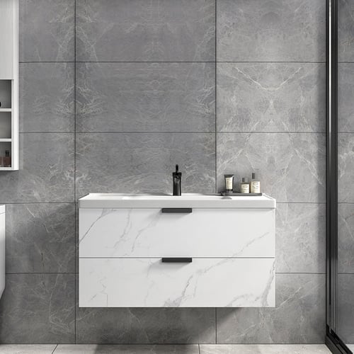 Modern 900mm Floating Bathroom Vanity Wall Mount Single Basin Vanity ...