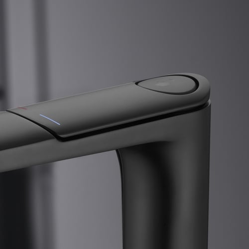 Black Single Hole Bathroom Basin Tap With Single Handle Press Button ...