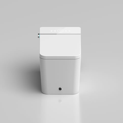 One-Piece White Square Intelligent Smart Toilet with Automatic Cover ...