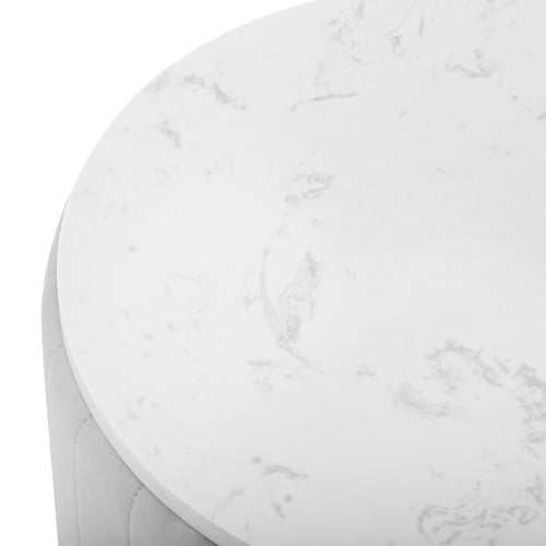 Modern Nightstand Gray Round Nightstand with 3 Drawers Nightstand with ...