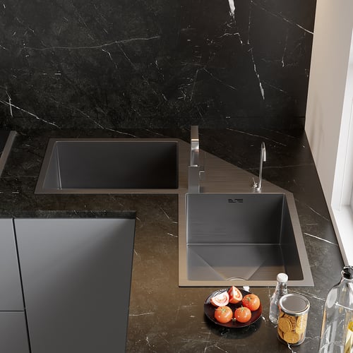 34" Modern Drop In Butterfly Corner Kitchen Sink Double Bowls Stainless ...