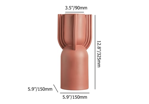 Modern Morandi Red Table Flower Vase Abstract Planter Pot Photo Prop ...