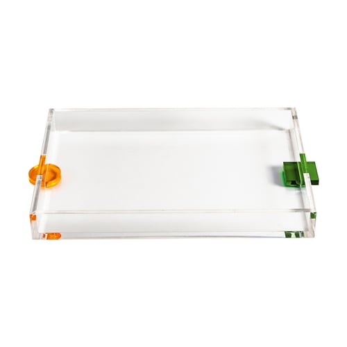 Modern Clear Acrylic Serving Tray Rectangle Decorative Tray with ...
