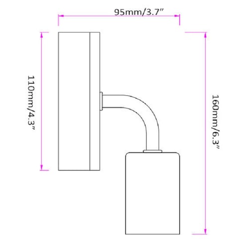 Modern Exposed Bulb Single-Light Wood Round Backplate Indoor Wall Lamp ...