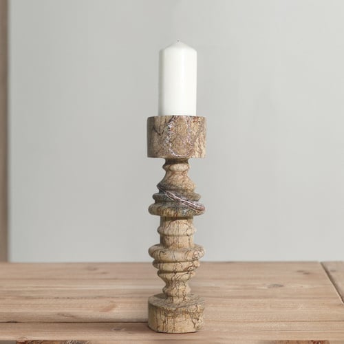 Japandi Natural Marble Candlestick Candle Holder Home Geometric ...
