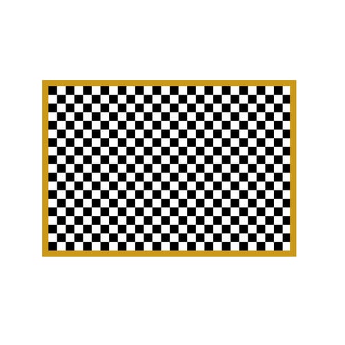 Modern Checkered Area Rug Black and White Decorative Carpet Living Room ...