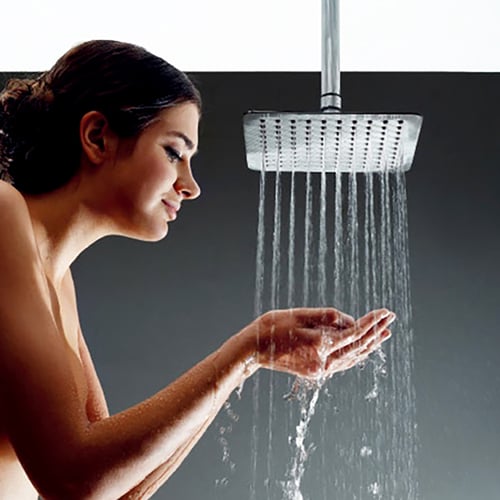 203mm Modern Stylish Stainless Steel Square Rain Shower Head Ultra Thin ...