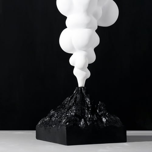 14" Resin Volcanic Eruption Statue Volcano Model Figurine Home Abstract ...