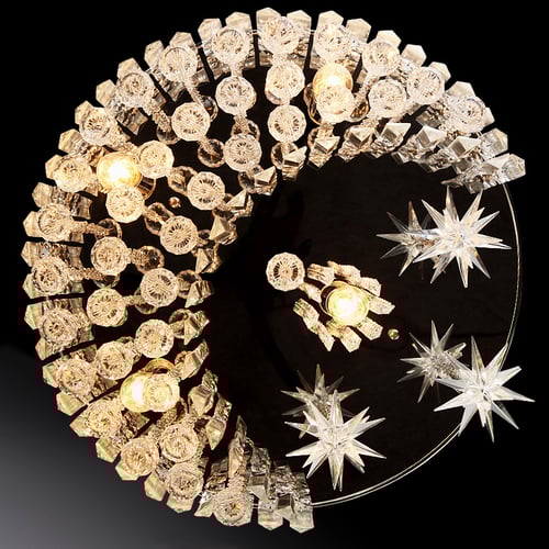 Modern 4-Light Crystal Flush Mount Lighting Ceiling Light | Homary UK