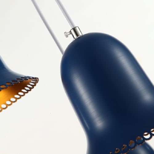 Modern 3-Light Pendant Light Aluminum Ceiling Hanging Light in Blue ...