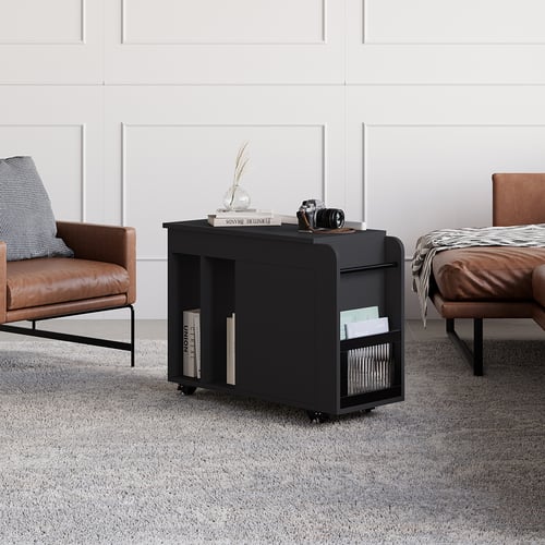 Multifunctional extendable Wooden Height Adjustable End Table with ...