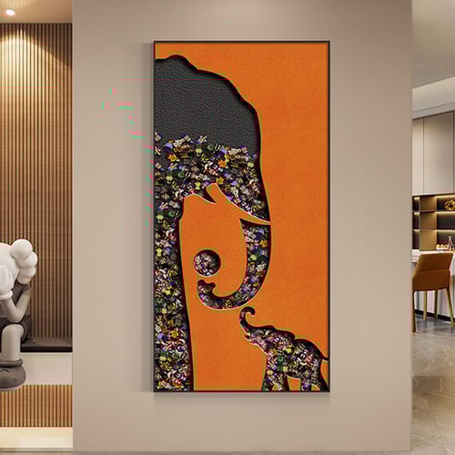 Goreal Elephant Building Blocks Wall Decor Art Abstract Geometric ...