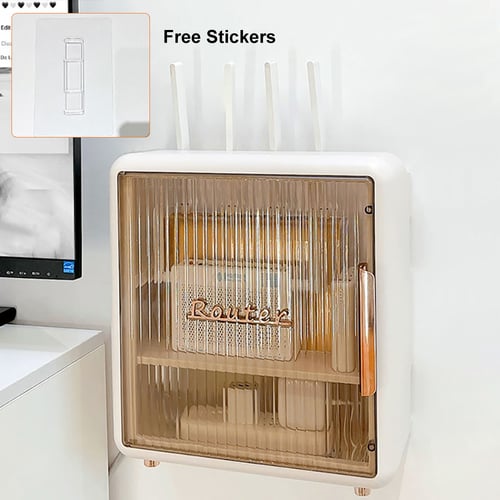 Morden White Mount & Desktop Router Box Cable Management Decorative ...