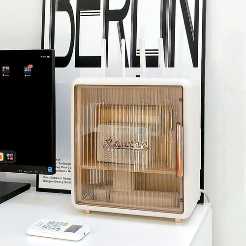 Morden White Mount & Desktop Router Box Cable Management Decorative ...