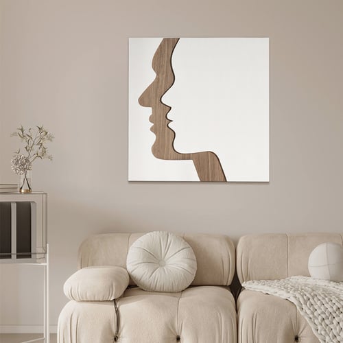 23.6" Abstract & Geometric Human Face Wall Decor Art Living Room ...