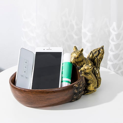 Creative Retro Squirrel Remote Control Storage Box Key Holder | Homary
