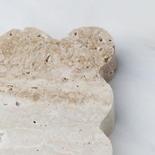 Natural Beige Square Travertine Storage Tray Jewelry Storage Catchall ...