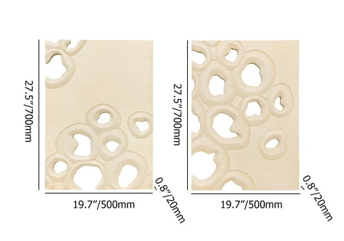 2 Pieces 3D Abstract Geometric Carved Wood Wall Art Sculpture Decor ...