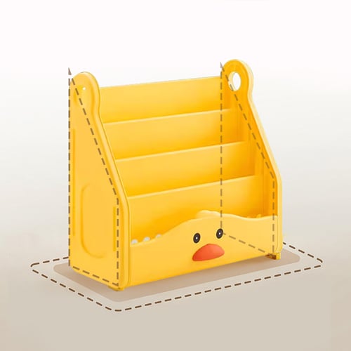 4-Tier Little Duck Toy Storage Rack Organizer Children Bookshelf | Homary