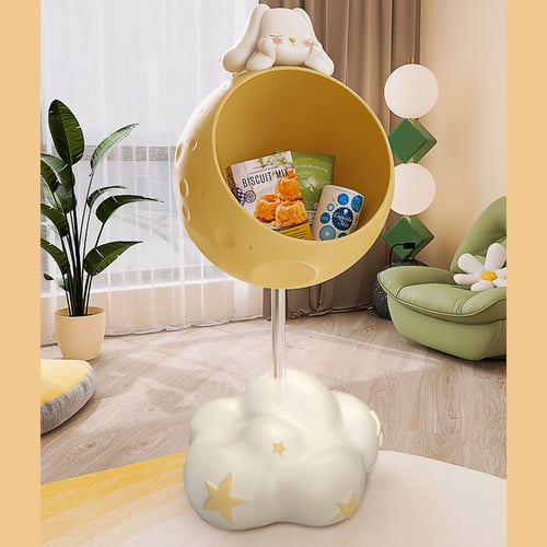 Cute Flying Rabbit Side Table with Open Storage Floor Resin Bunny End ...