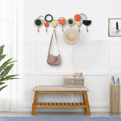 7-Hook Modern Entryway Wall Mounted Coat Rack | Homary