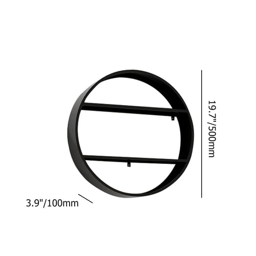 Modern Round Wall-Mounted Shelving in Metal | Homary UK