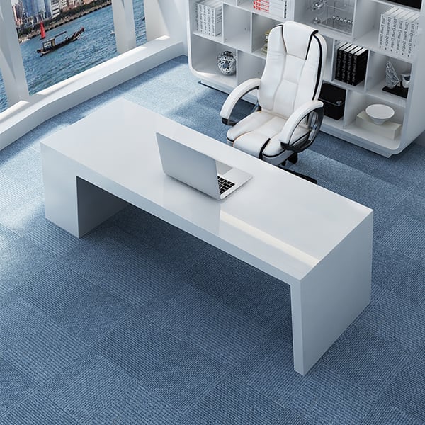 1600mm White Office Desk with 3 Storage Drawers Executive Desk Right ...