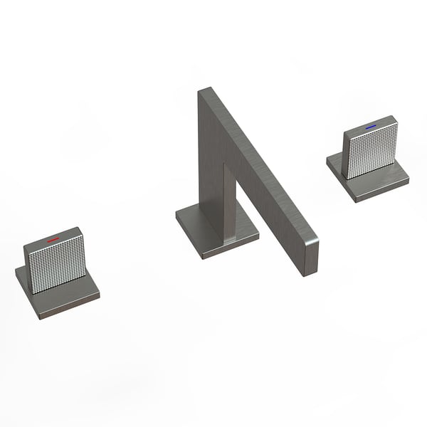 3-Hole Dual Levers Bathroom Basin Mixer Tap Solid Brass-Homary