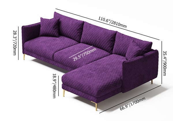 Purple Microfiber Sectional Sofa | Cabinets Matttroy