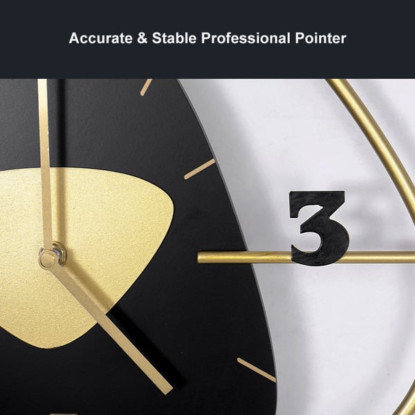 Buy A M HANDICRAFT Black Creative Scandinavian Wall Clock Metal ...