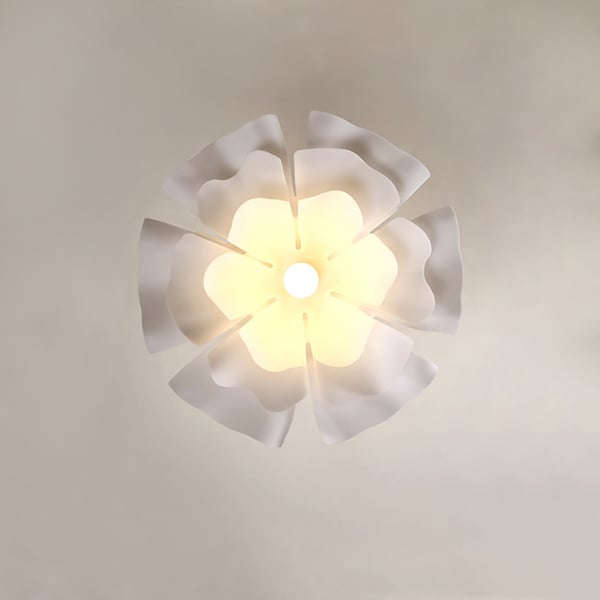 White Acrylic Pendant Light Chandelier in Flower Shape | Homary