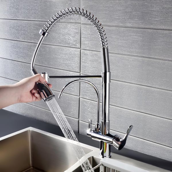 Commercial Dual-Function Dual Handle Kitchen Tap with Water Filtering ...