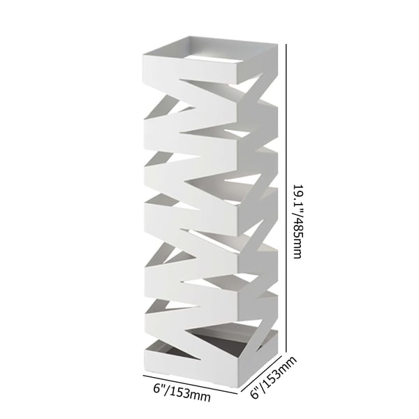 485mm Contemporary Abstract Umbrella Stand in White | Homary UK