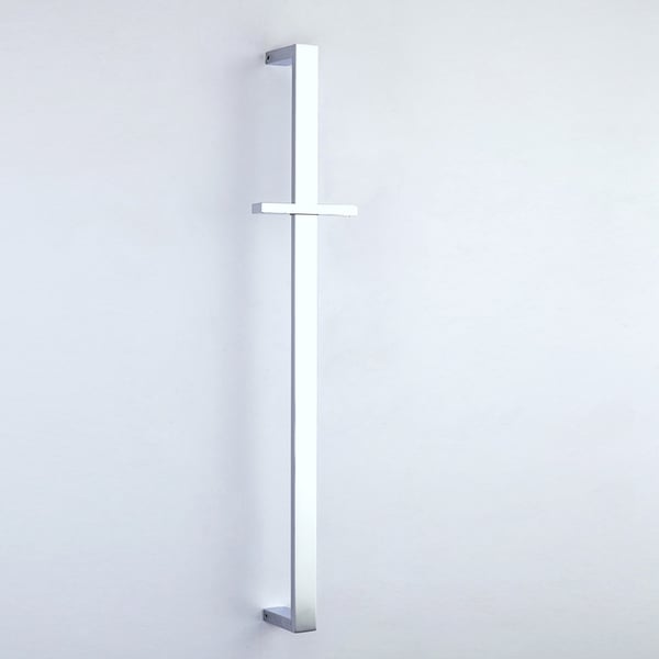 Modern Solid Brass Adjustable Wall Mount Bathroom Square Slide Shower ...